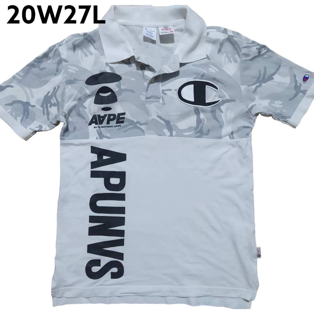 AApe by Bathing Ape x Champion, Men's Fashion, Tops & Sets, Tshirts & Polo Shirts on Carousell