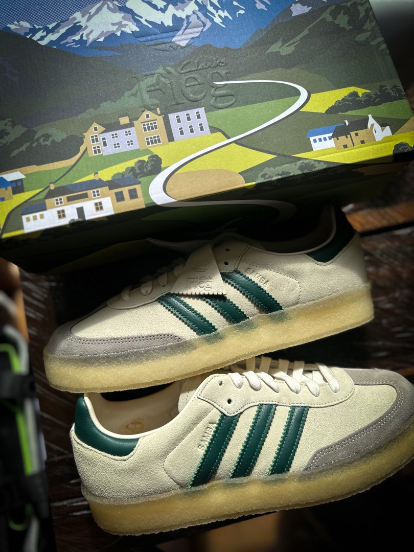 Adidas Clarks 8th Street Samba By Ronnie Fieg Chalk White/Green, Men's ...