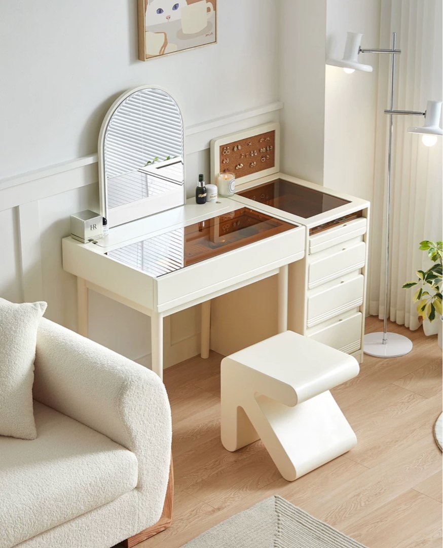 ALOEA Modern Vanity Table Set, Furniture & Home Living, Furniture ...