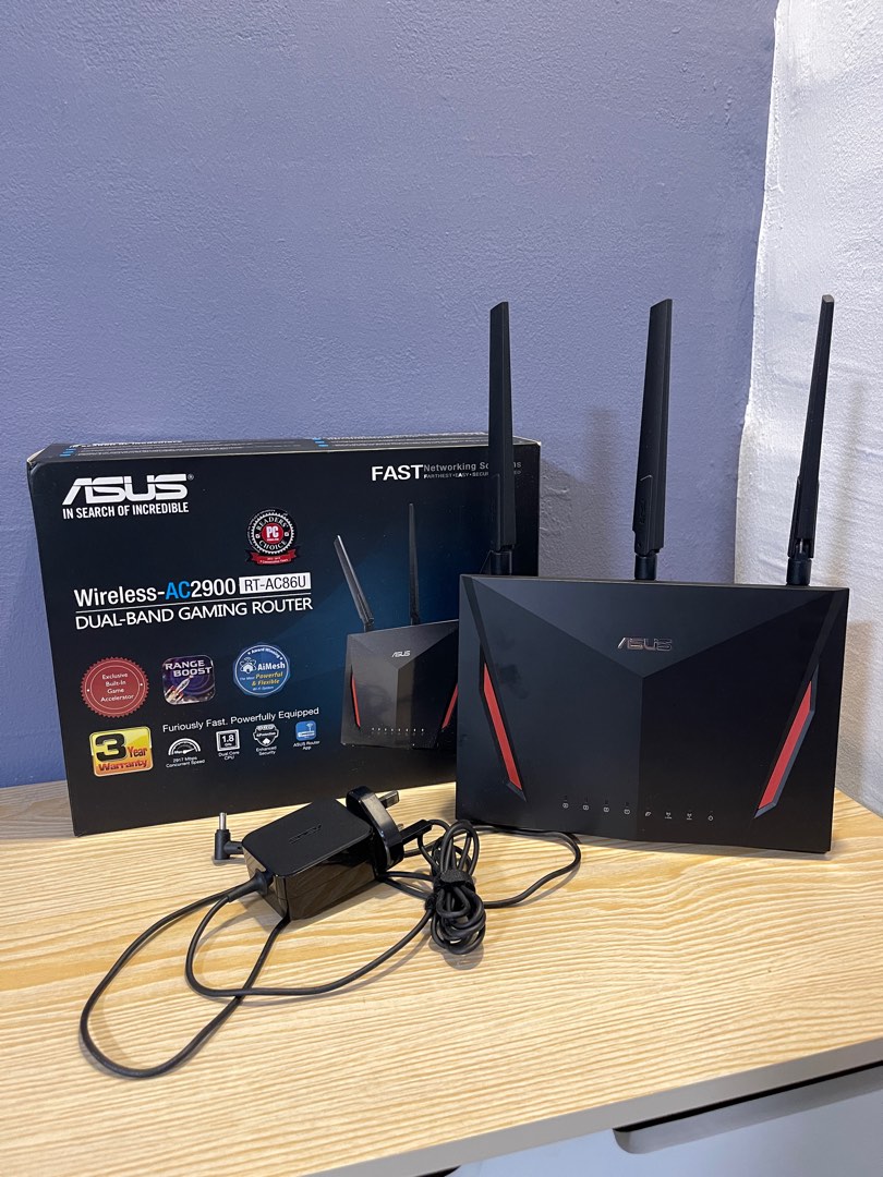 Asus RT-AC86U AC2900, Computers & Tech, Parts & Accessories, Networking on Carousell
