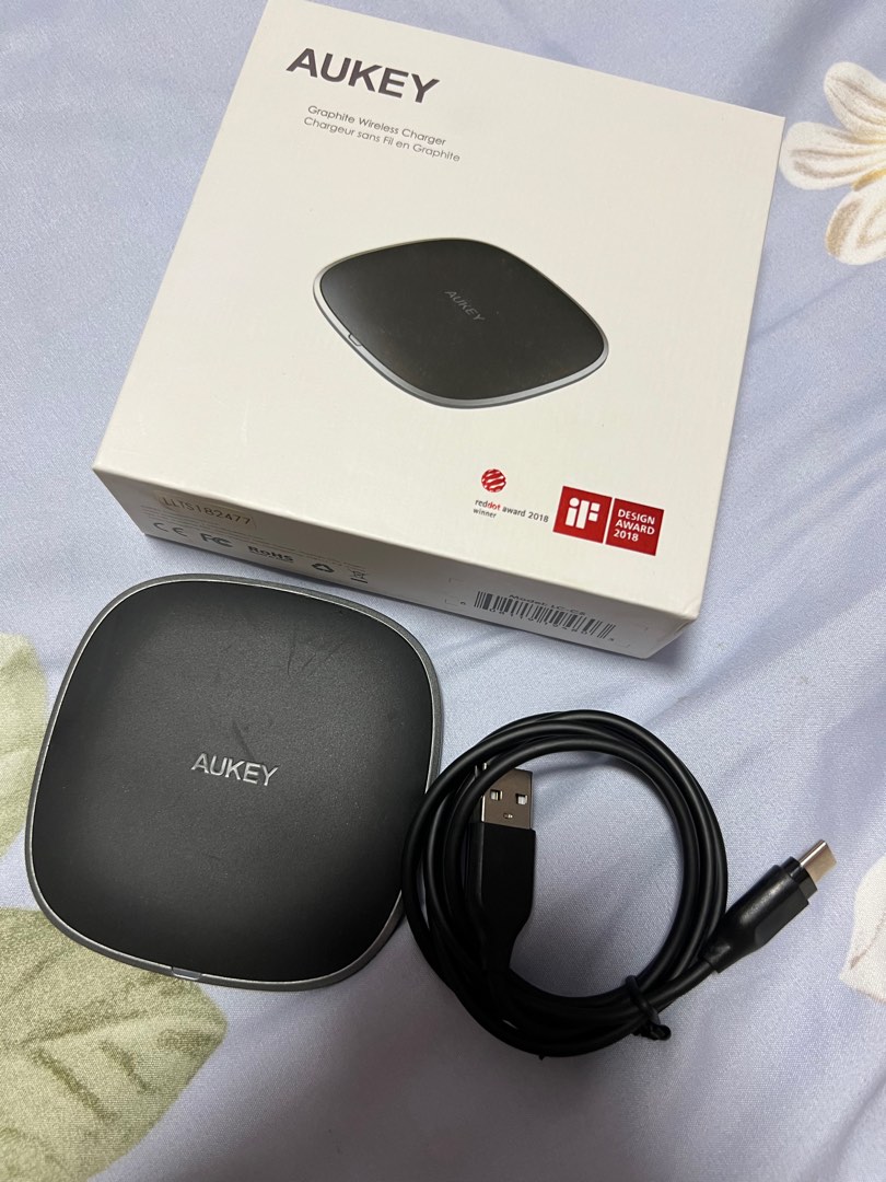 Aukey Graphite Wireless Charger, Mobile Phones & Gadgets, Mobile & Gadget Accessories, Power ...