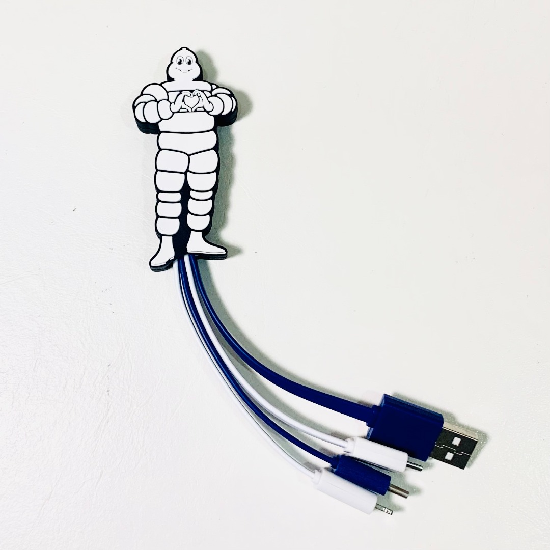 Authentic Michelin Tire Man (Bibendum) 3-in-1 USB A Cable, Hobbies ...