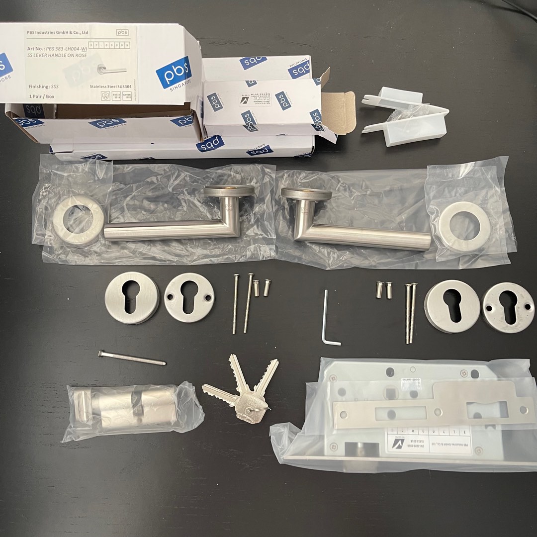 BNIB Entrance / Main Door Lock & Handle Set (Stainless Steel ...