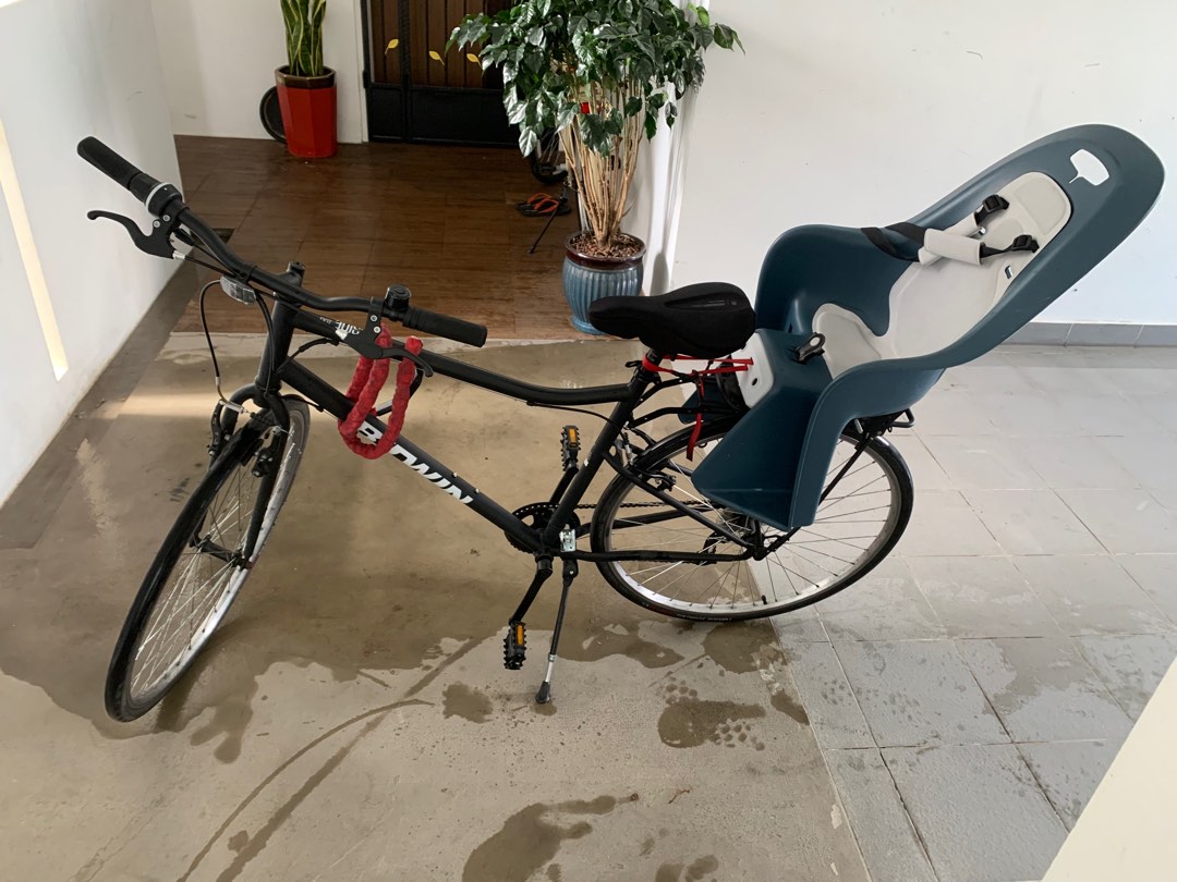 BTWIN Adult male bicycle (BTWIN) with child seat and 5-pin lock and ...