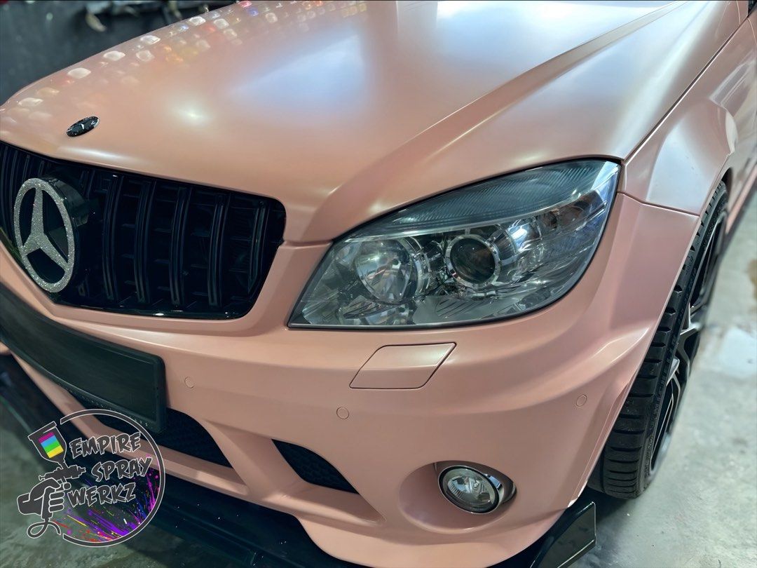 Car Spray Painting - Aikka Customised Frozen Pink, Car Accessories, Car ...