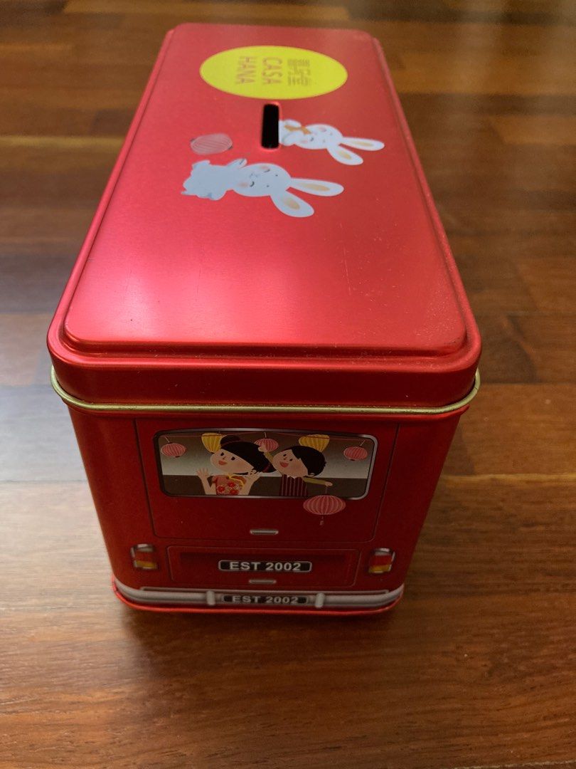 Casa Hana tin bus mooncake coin box, Furniture & Home Living, Home ...