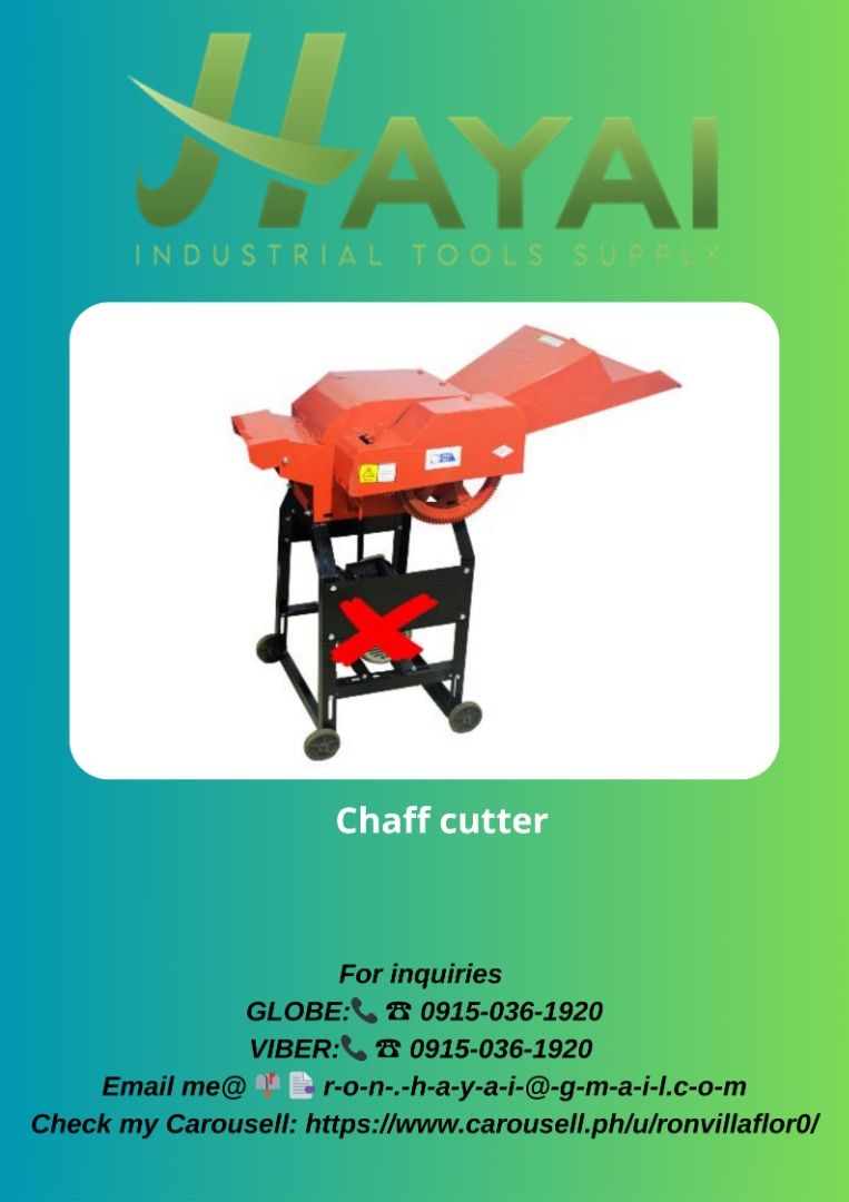 Chaff Cutter, Commercial & Industrial, Construction Tools & Equipment ...