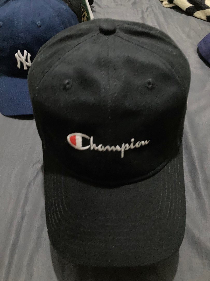 Champion cap black, Men's Fashion, Watches & Accessories, Caps & Hats ...