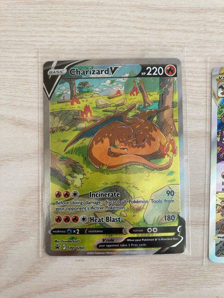 Charizard V and Vstar V Star alternate art Pokemon card, 興趣及遊戲, 玩具 & 遊戲 ...