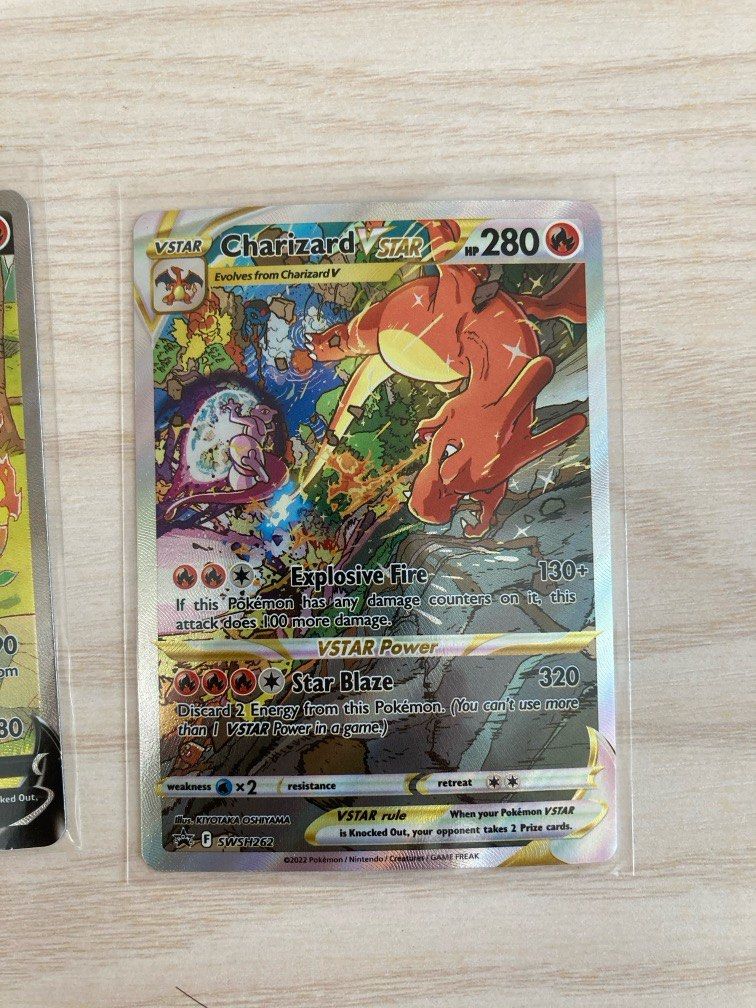 Charizard V and Vstar V Star alternate art Pokemon card, 興趣及遊戲, 玩具 & 遊戲 ...