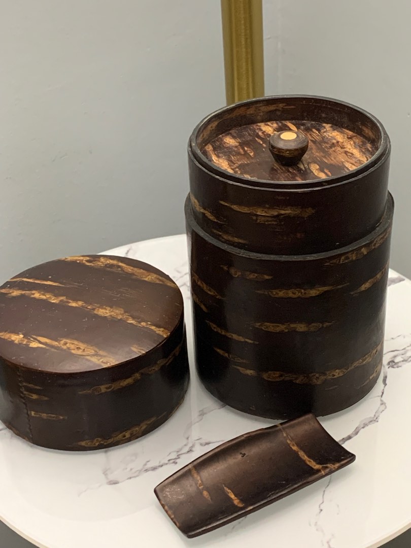 cherry Bark Loose tea leaves container, Furniture & Home Living ...