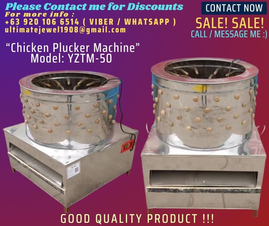 CHICKEN PLUCKER MACHINE MODEL: YZTM-50 - EASY TO USE AND GOOD QUALITY ...