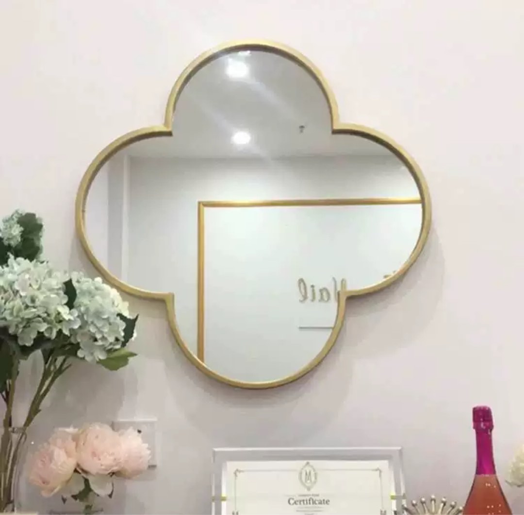 CLOVEN Four Leaf Clover Wall Mirror, Furniture & Home Living, Home ...