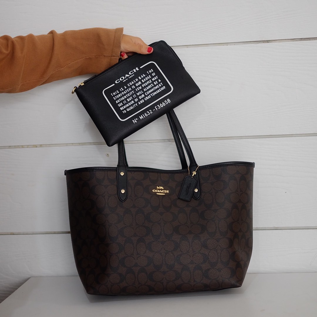 Coach Tote Bag city, Barang Mewah, Tas & Dompet di Carousell