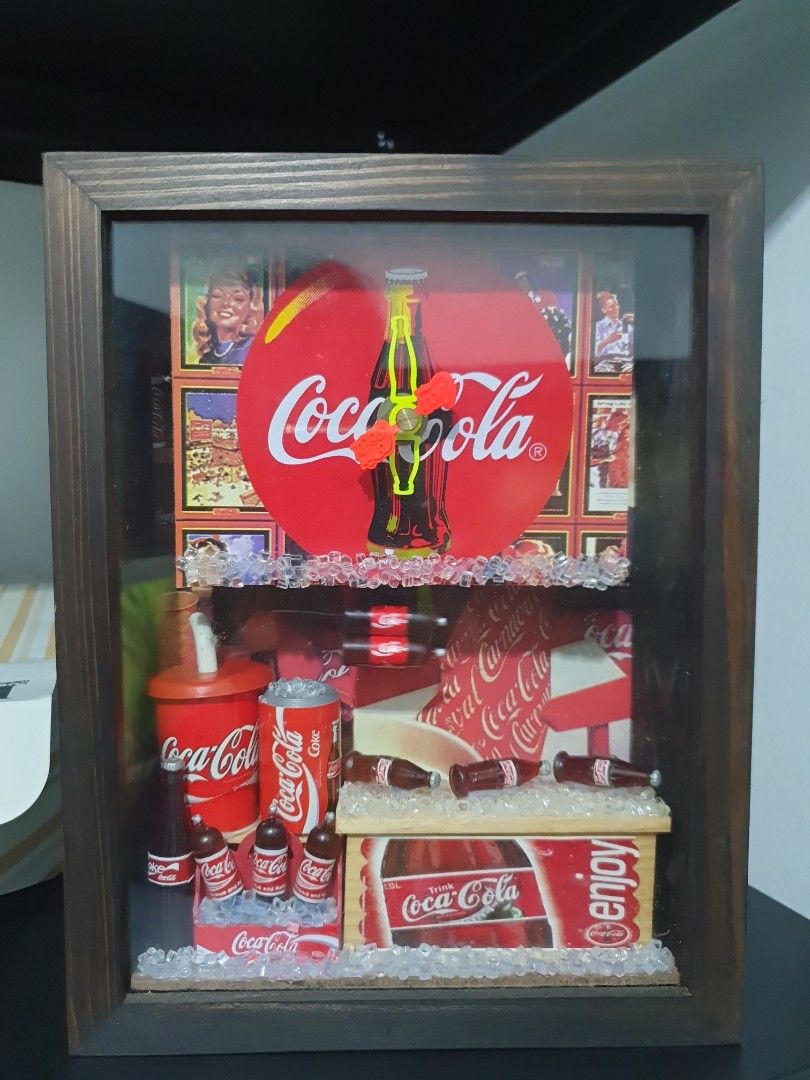 Coca cola themed battery operated hanging clock, Furniture & Home ...