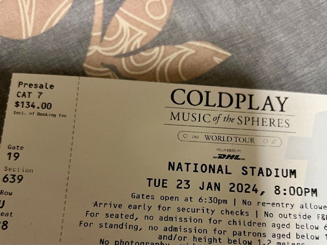 Coldplay concert Singapore 2024, Tickets & Vouchers, Event Tickets on ...