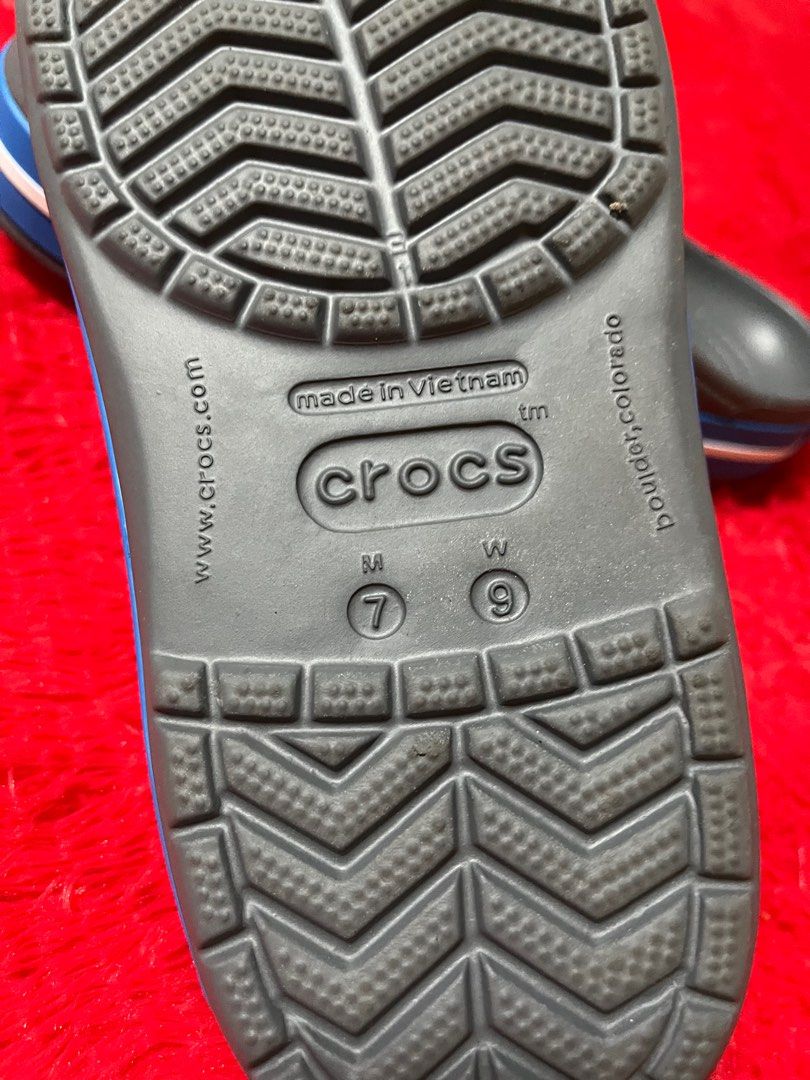 Crocs Charcoal/Ocean, Men's Fashion, Footwear, Slippers & Slides on ...
