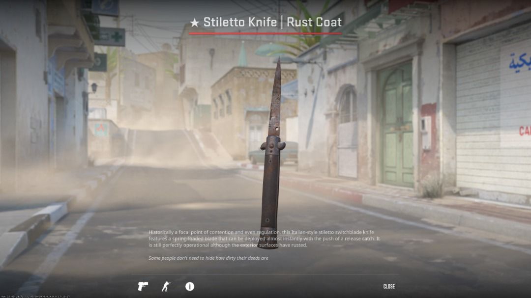 CS2 Stiletto Knife Rust Coat BS, Video Gaming, Gaming Accessories, In ...