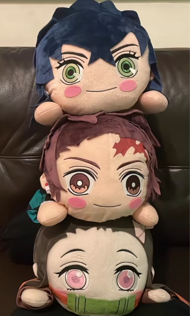Demon Slayer Nezuko, Tanjiro, and Inosuke Plush Stuffed Toy (Nakadapa ...