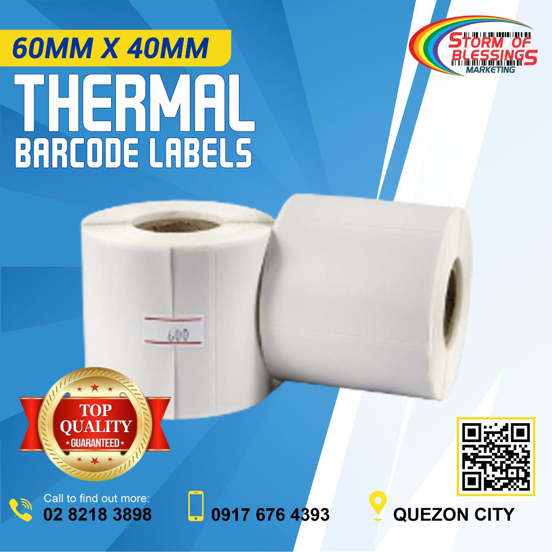 Digital Scale Sticker Label Roll 60mm x 40mm, Computers & Tech, Office ...