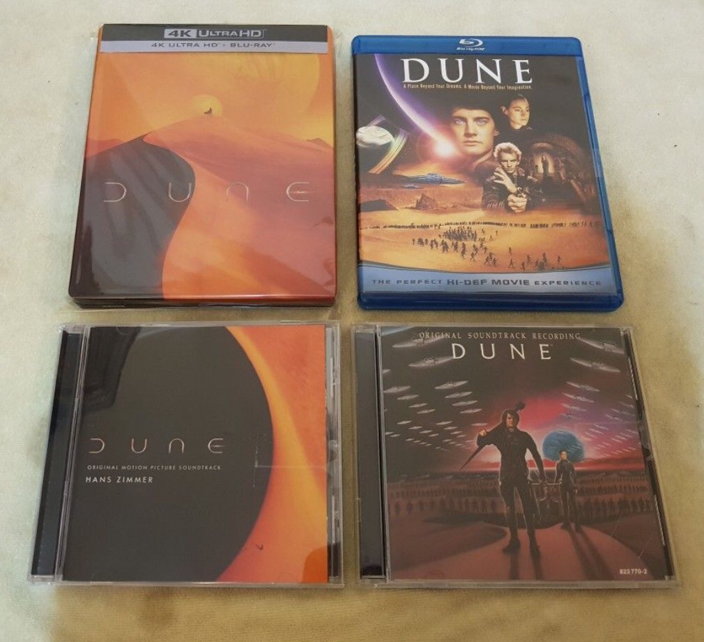 DUNE 2021/1984 4K Steelbook Blu-Ray And Soundtrack CD Cult Sci-Fi Set ...