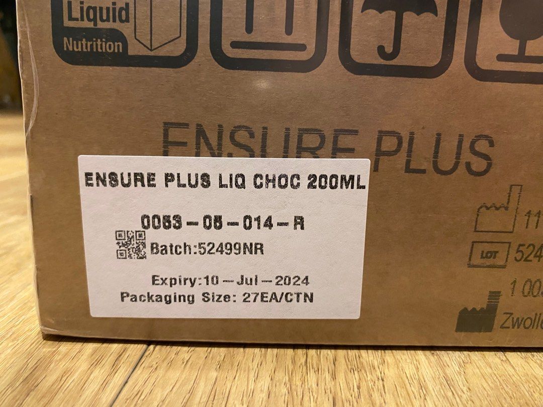 Ensure Plus Chocolate Packet (27 pkts / carton), Health & Nutrition ...