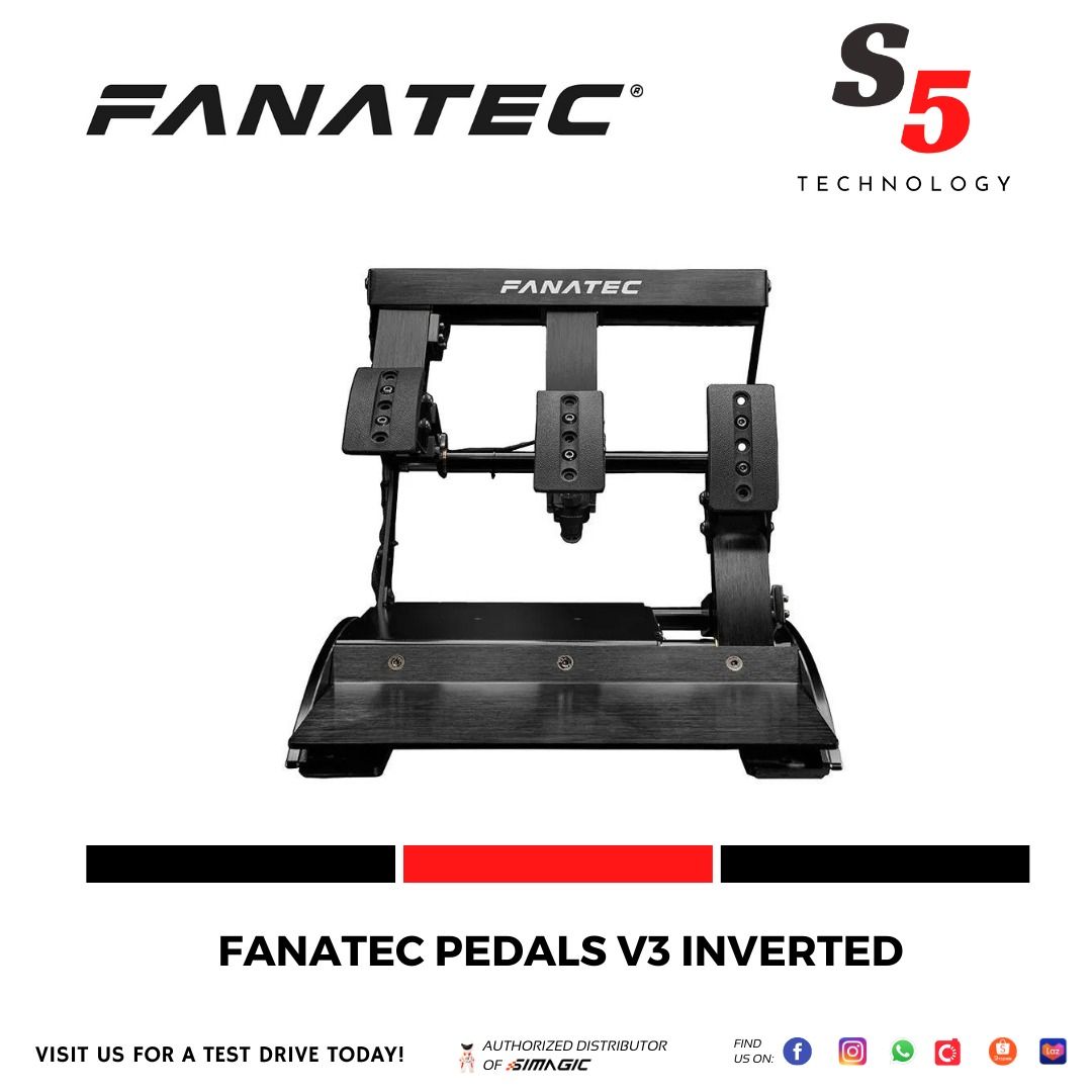 Fanatec clubsport pedals V3 inverted / sim racing inverted pedals / sim ...
