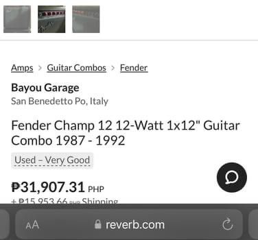 Fender Champ 12 Red Knob Tube Amp Made in USA, Hobbies & Toys, Music & Media, Musical ...