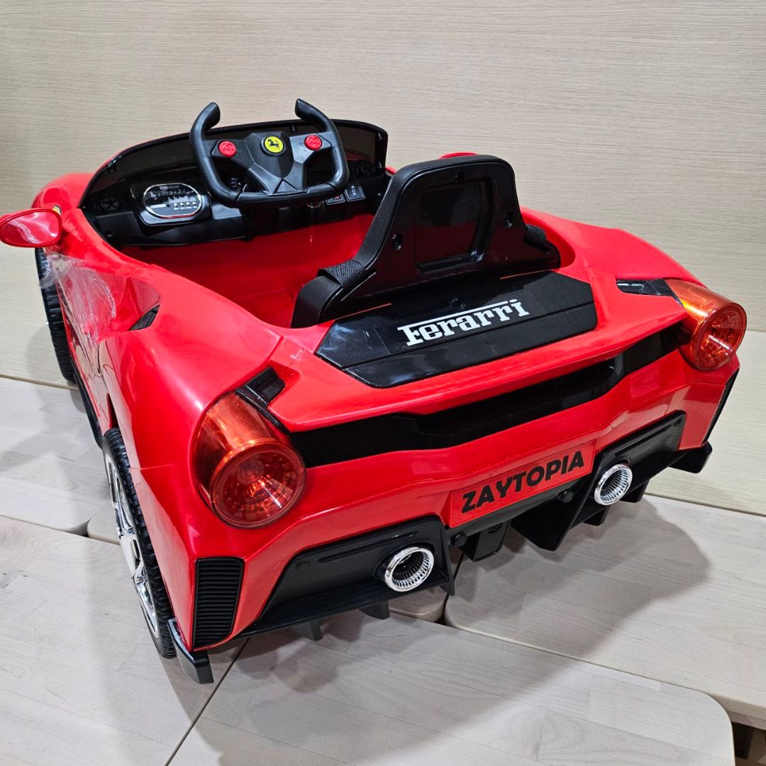 (NEW) Ferrari Kids Electric Car with Remote Control & Self Drive ...