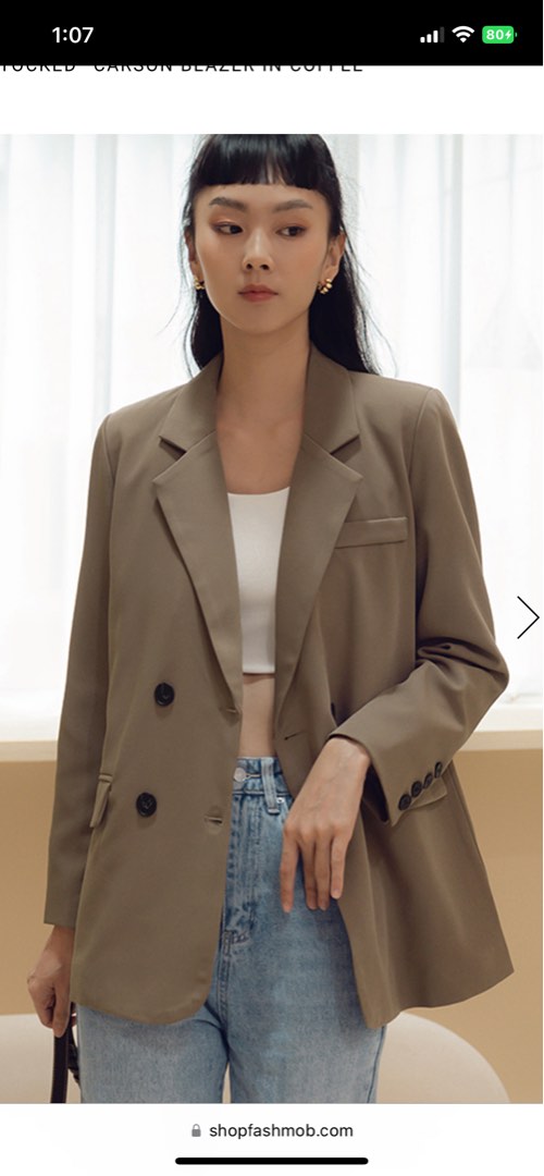 FLASH MOB CARSON BLAZER IN COFFEE, Women's Fashion, Coats, Jackets and ...