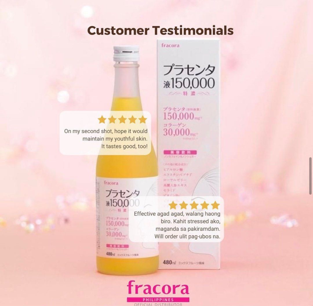 Fracora Placenta & Collagen Drink, Health & Nutrition, Health ...