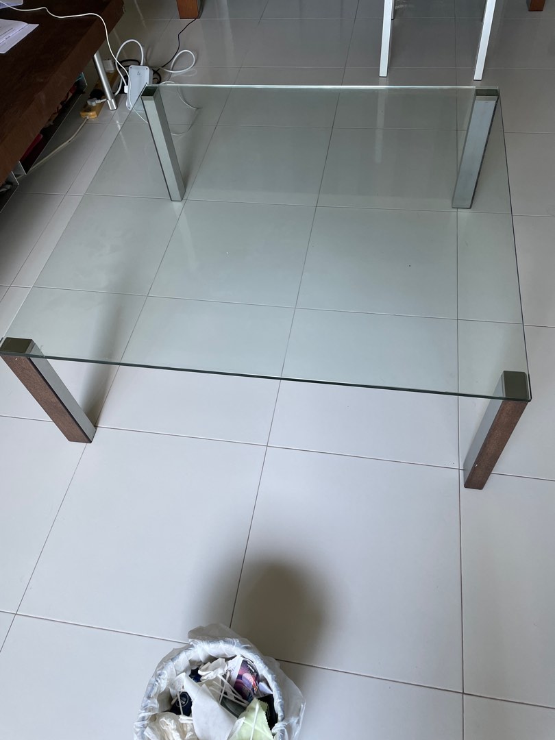 Glass Table, Furniture & Home Living, Furniture, Tables & Sets on Carousell