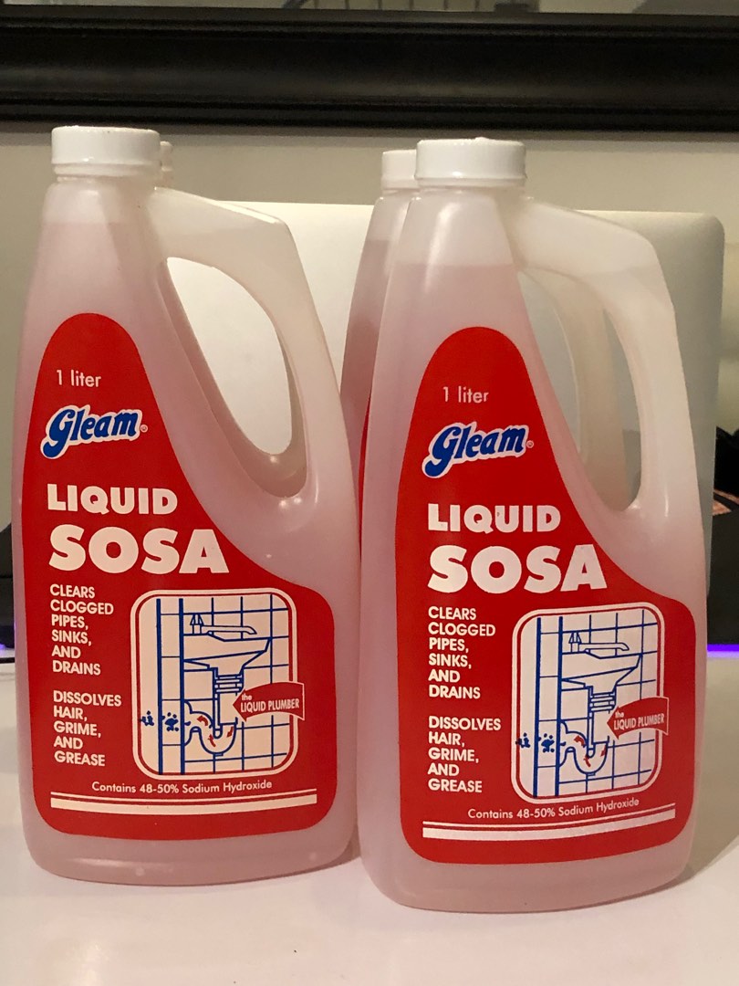 GLEAM LIQUID SOSA DRAIN CLEANER, Furniture & Home Living, Bathroom ...