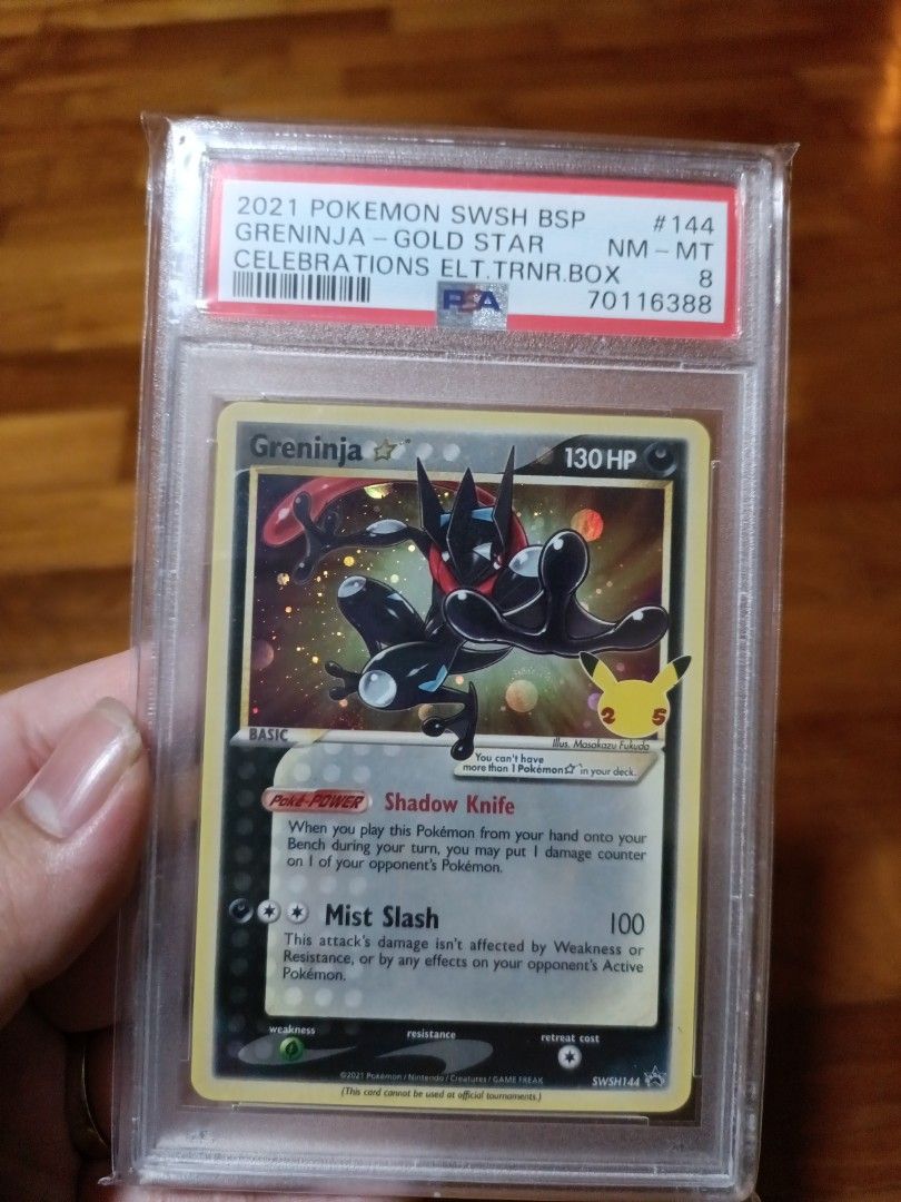 Greninja Gold Star PSA 8 Serial Number 6388 Huat Huat, Hobbies & Toys ...