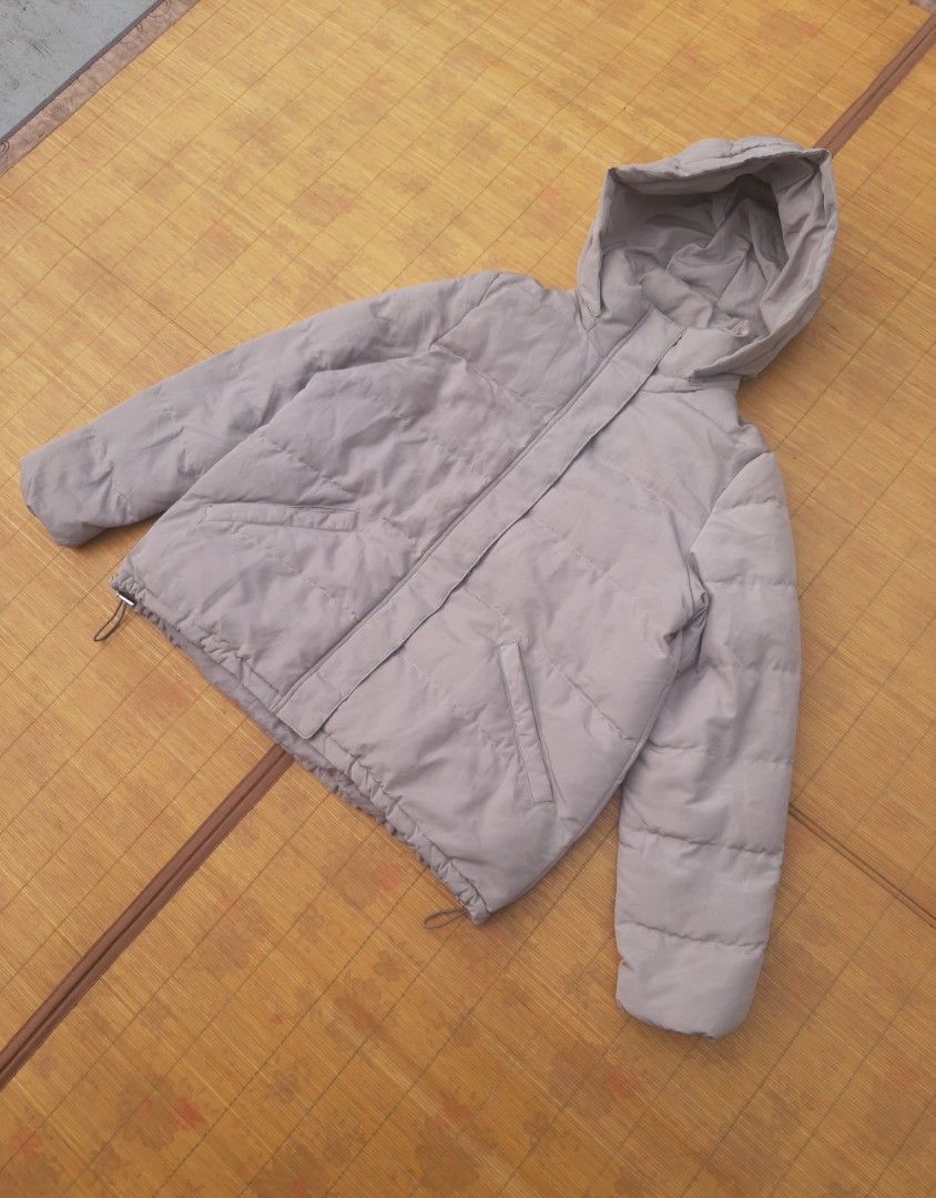 GU General Uniqlo Light Grey Puffer Goose Down Jacket Original, Fesyen ...