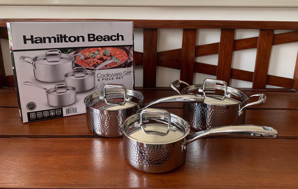 Hamilton Beach 6-Piece Stainless Steel Cookware, Furniture & Home ...