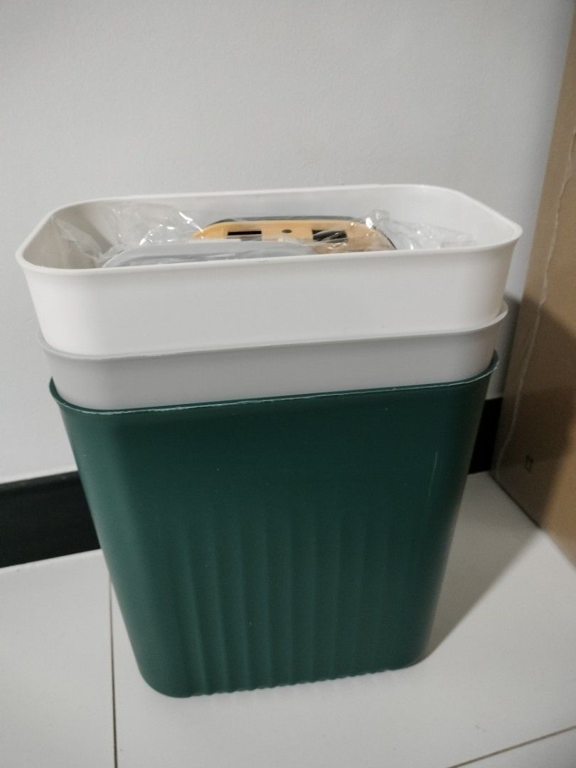 Hanging Kitchen Dustbin with Sliding Lid Cover, Furniture & Home Living ...