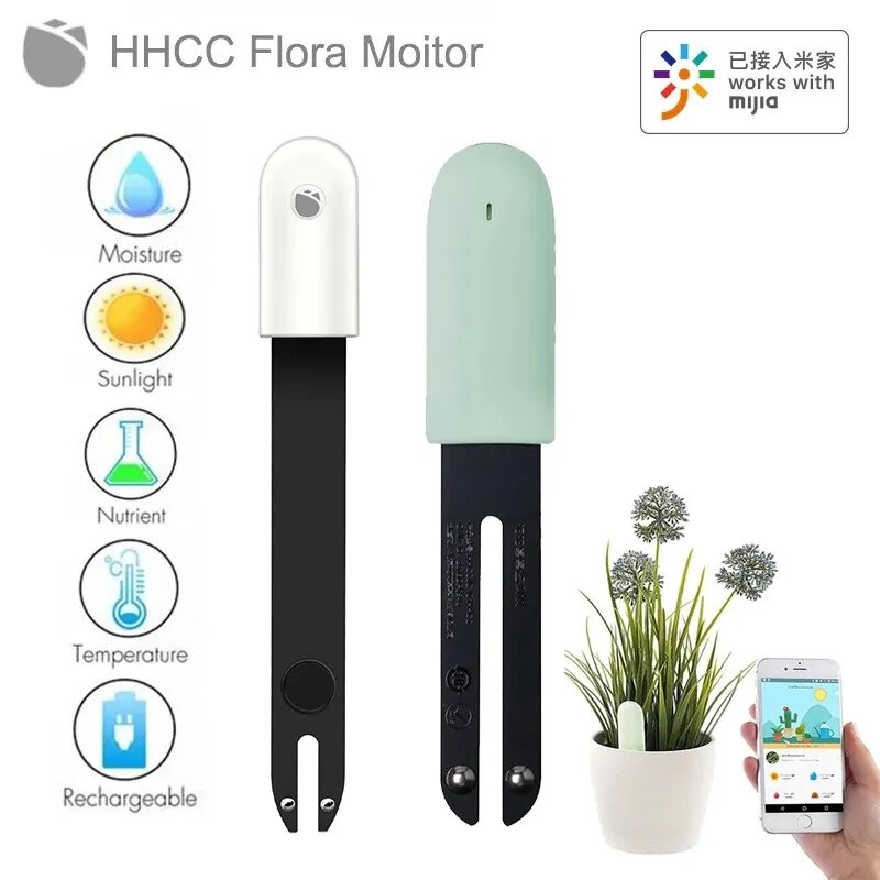 HHCC Potted Plant Detector Soil Cultivation Temperature Humidity Grass Flower Planting Flora ...