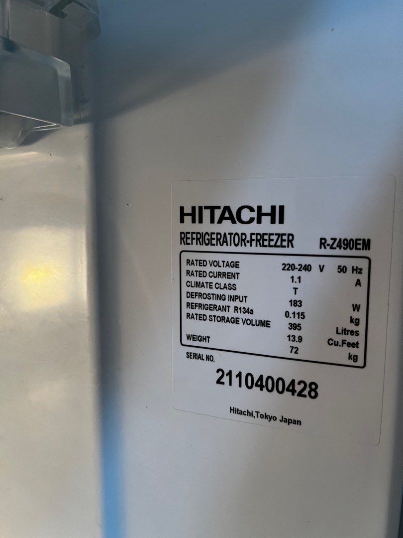 HITACHI REFRIGERATOR FREEZER (BIG SPACE WORKING WELL), TV & Home ...