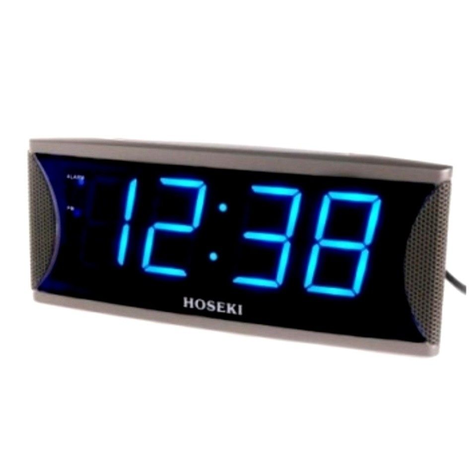 Hoseki alarm, blue LED digital clock. table / desktop clock, Furniture ...