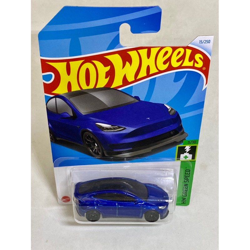 Hot Wheels TESLA MODEL Y Blue EV Electric Vehichle Luxury Sports SUV 64 ...