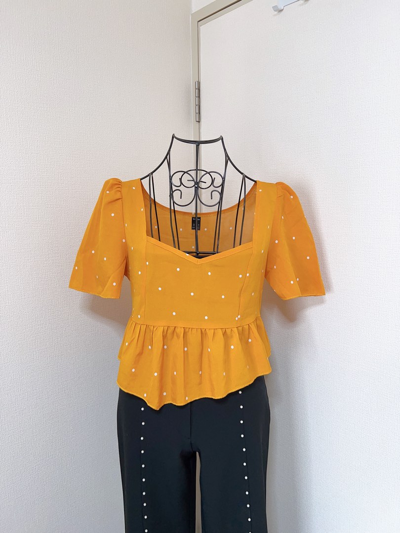 HQ peplum top, Women's Fashion, Tops, Blouses on Carousell