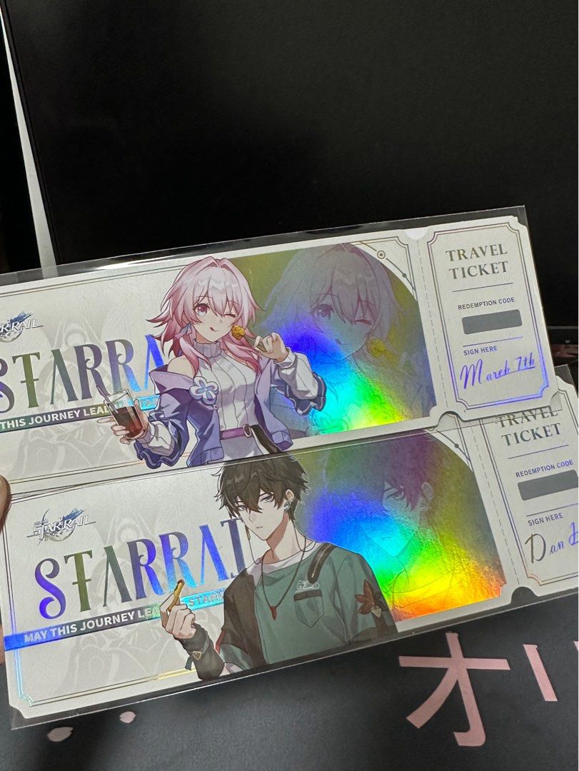 HSR HOLOGRAPHIC TICKETS (Kith Honkai Star Rail Event), Hobbies & Toys ...
