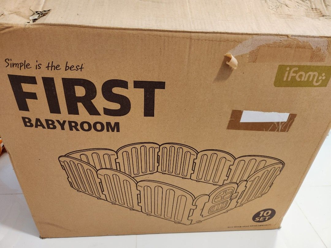 IFAM Baby FIRST Play Yard Fence with Locking Gate + Full set of Safety ...