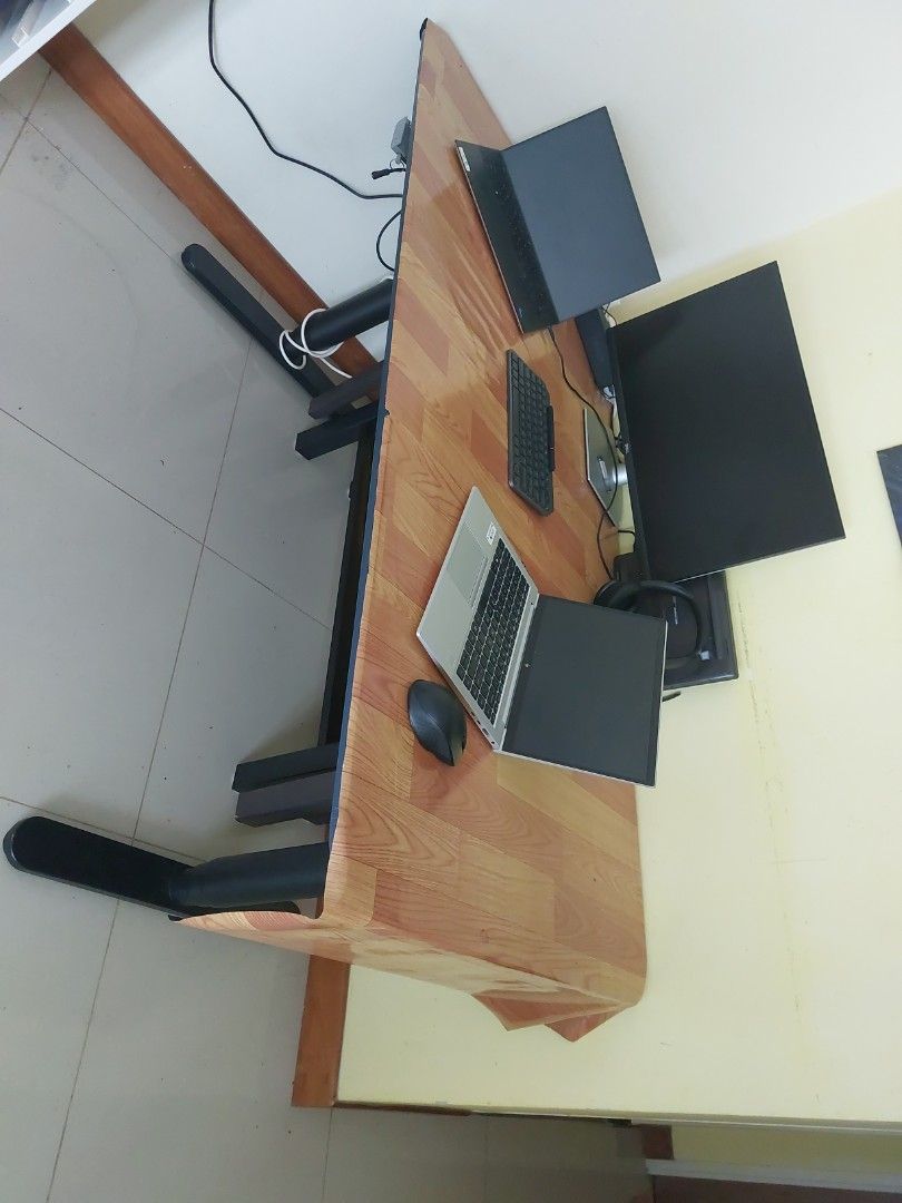 Ikea bekant sit/stand computer table, Furniture & Home Living ...