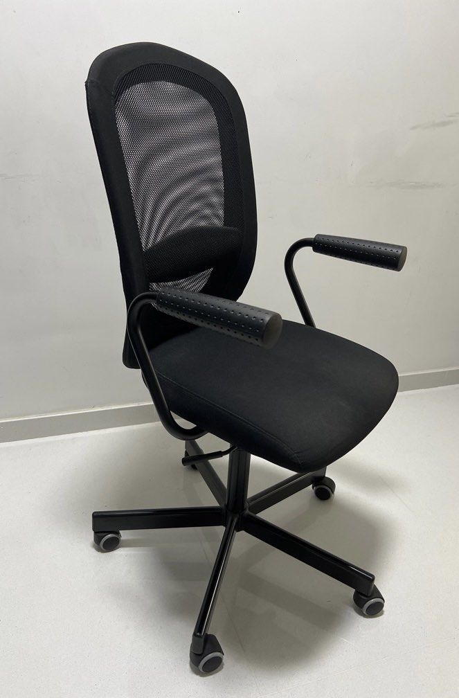 IKEA Micke Table and FLINTAN Chair with Armrests, Furniture & Home ...