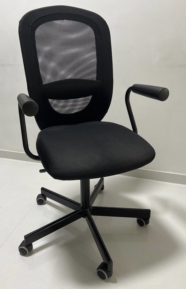 IKEA Micke Table and FLINTAN Chair with Armrests, Furniture & Home ...