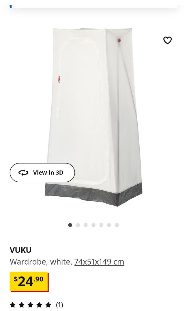 IKEA VUKU zip wardrobe clothes cupboard, Furniture & Home Living, Furniture, Other Home ...