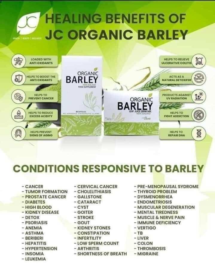 JC Organic Barley Juice, Health & Nutrition, Health Supplements, Health ...