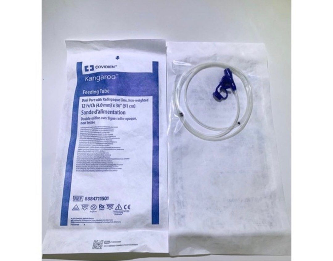 Kangaroo Nasogastric feeding tube size 12, Health & Nutrition, Medical ...